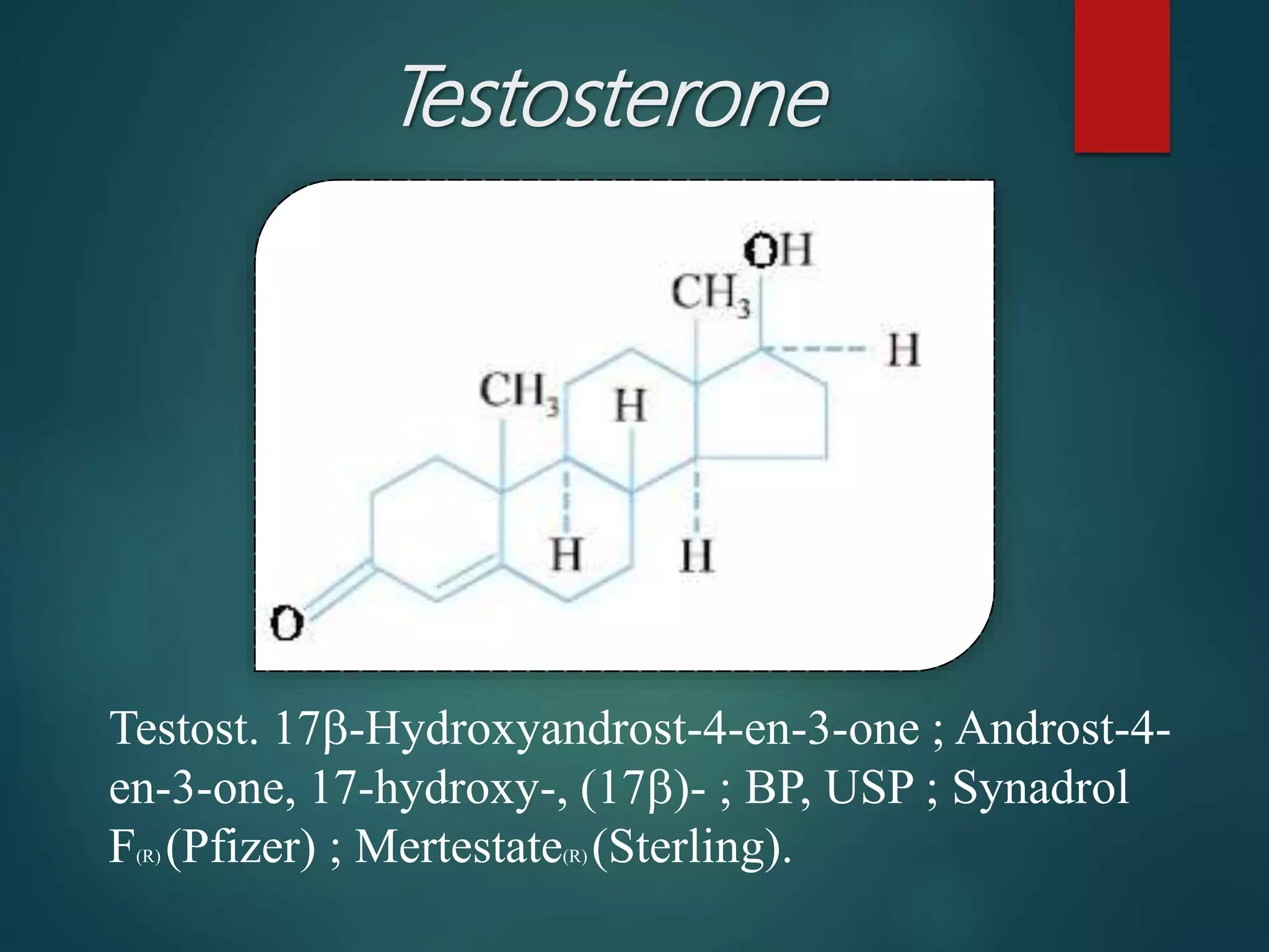 Testosterone hormone - Medicinal Chemistry | PPTX