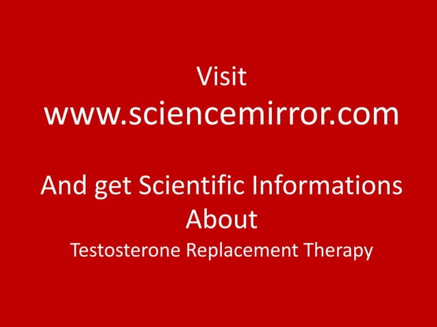 Testosterone replacement Therapy and side effects | PPT