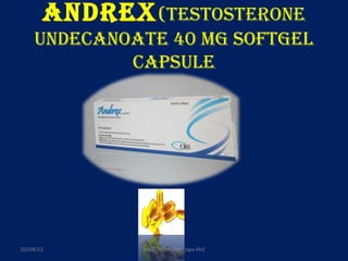 Testosterone role in men | PPT