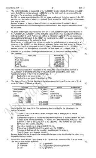 Test paper for class 12 accountancy pre board | PDF