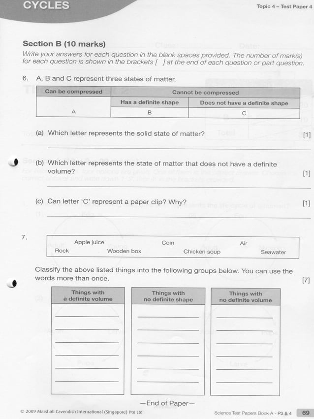Oxford Science Test Paper 4 | PPT