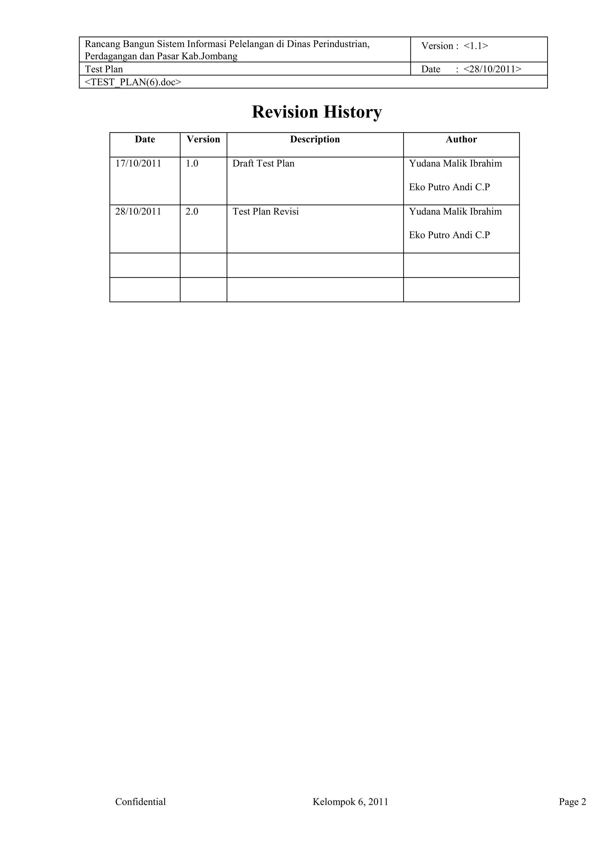 Test plan ver2 | PDF