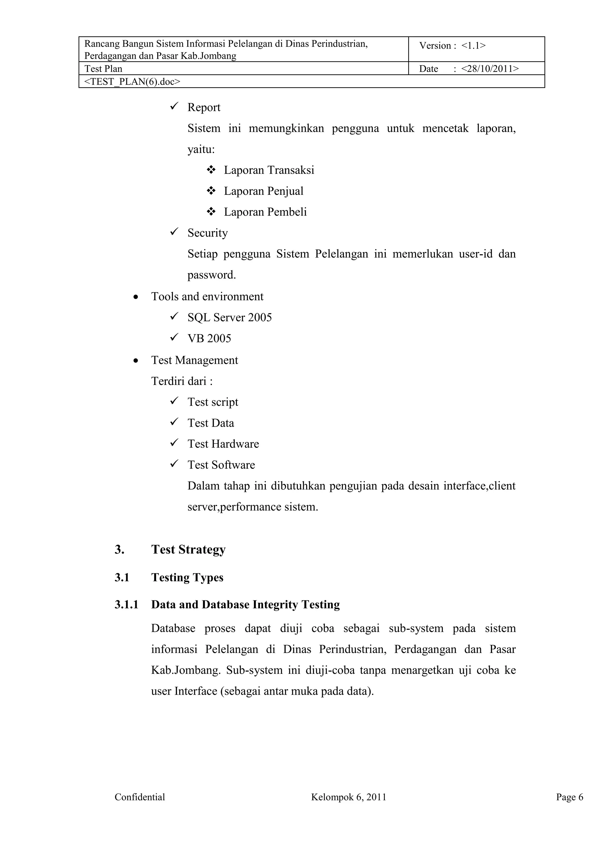 Test plan ver2 | PDF