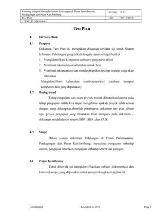 Test plan ver2 | PDF