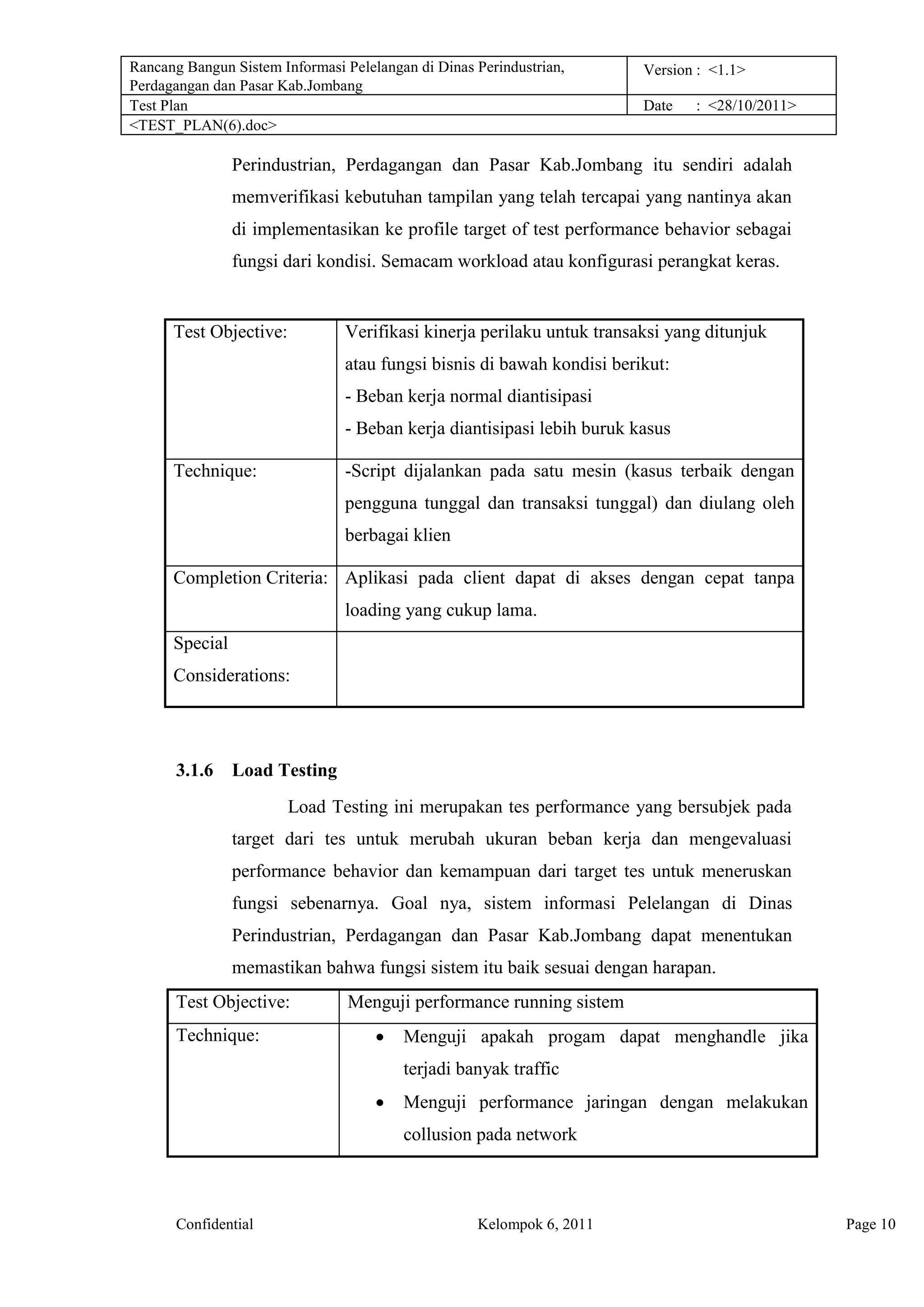 Test plan ver2 | PDF