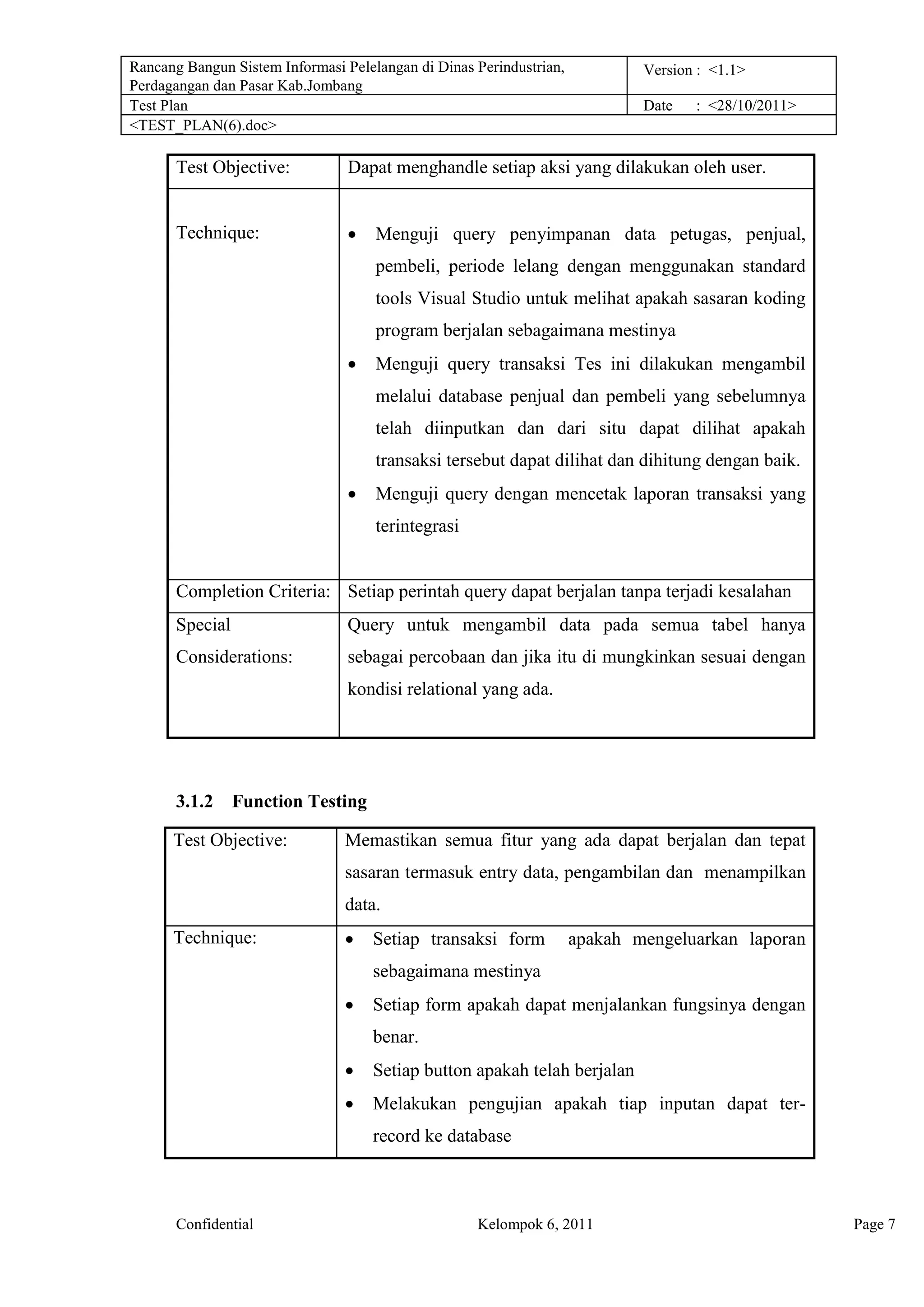 Test plan ver2 | PDF