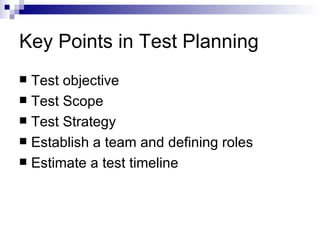 Test planning | PPT