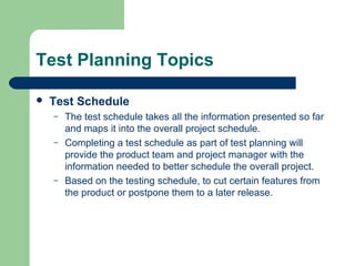 Test planning | PPT