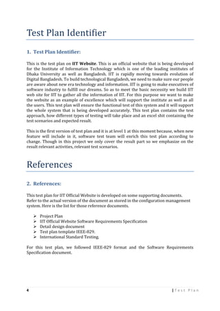 Test plan on iit website | PDF