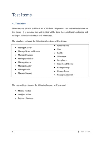 Test plan on iit website | PDF