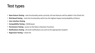 Test plan presentation | PPTX