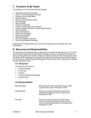 Test plansample | DOCX | Computer Software and Applications | Computing