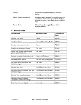 Test plansample | DOCX | Computer Software and Applications | Computing