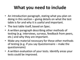 Test plan section | PPT