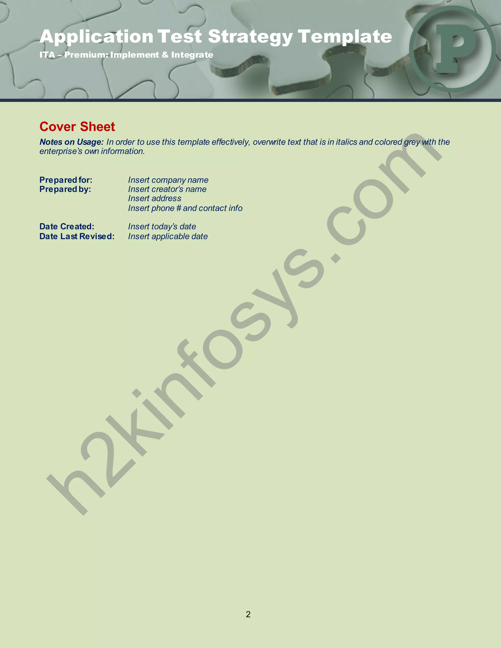 Test Plan Template | PDF