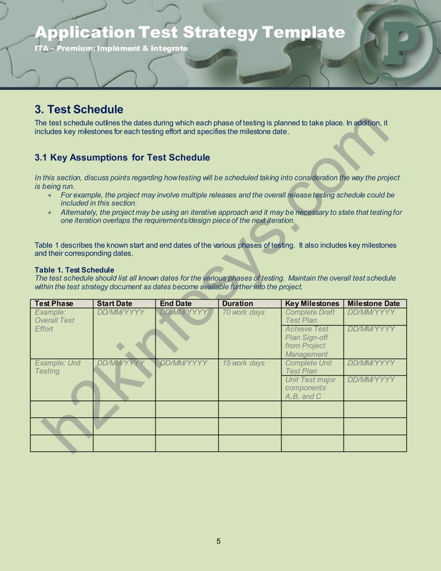 Test Plan Template | PDF