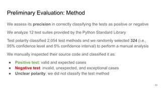 Test Polarity: Detecting Positive and Negative Tests (FSE 2024) | PDF
