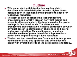 Power Optimization with Efficient Test Logic Partitioning for Full Chip ...