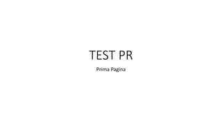 Test pr | PPT