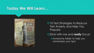 Preparing for PARCC & Reducing Test Anxiety | PPT