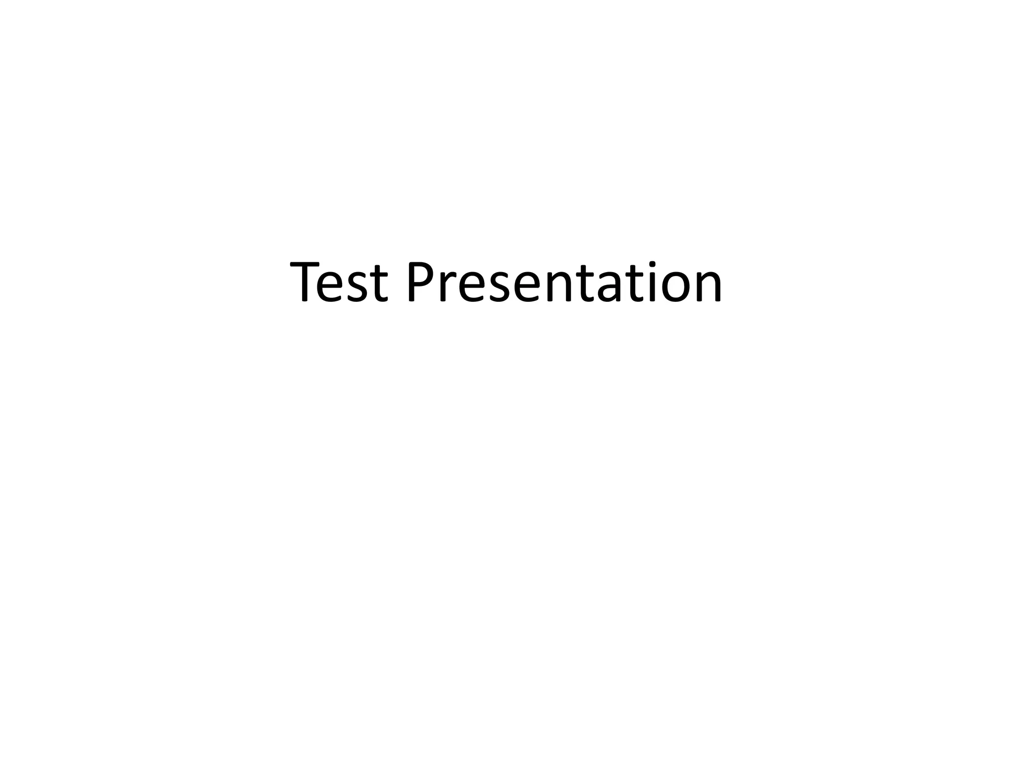 Test presentation | PPTX