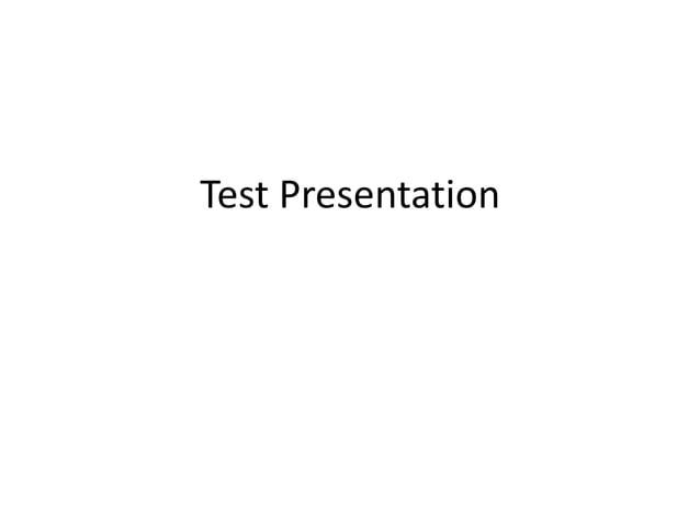 Test presentation | PPTX