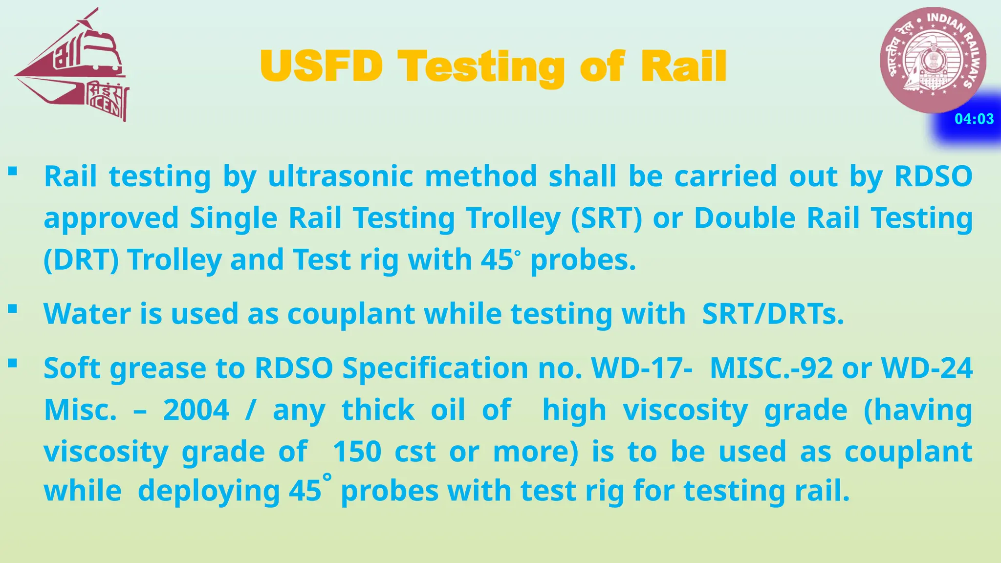 Test Procedure_Rail Testing_ ultrasonic testing of Rails | PPTX