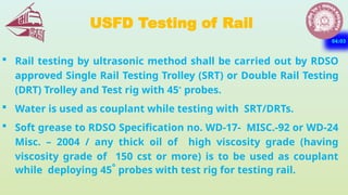 Test Procedure_Rail Testing_ ultrasonic testing of Rails | PPTX