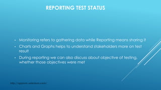 Test progress, monitoring and control | PPTX | Technology & Computing