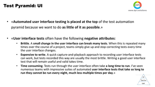 Test Pyramid vs Roi | PPT