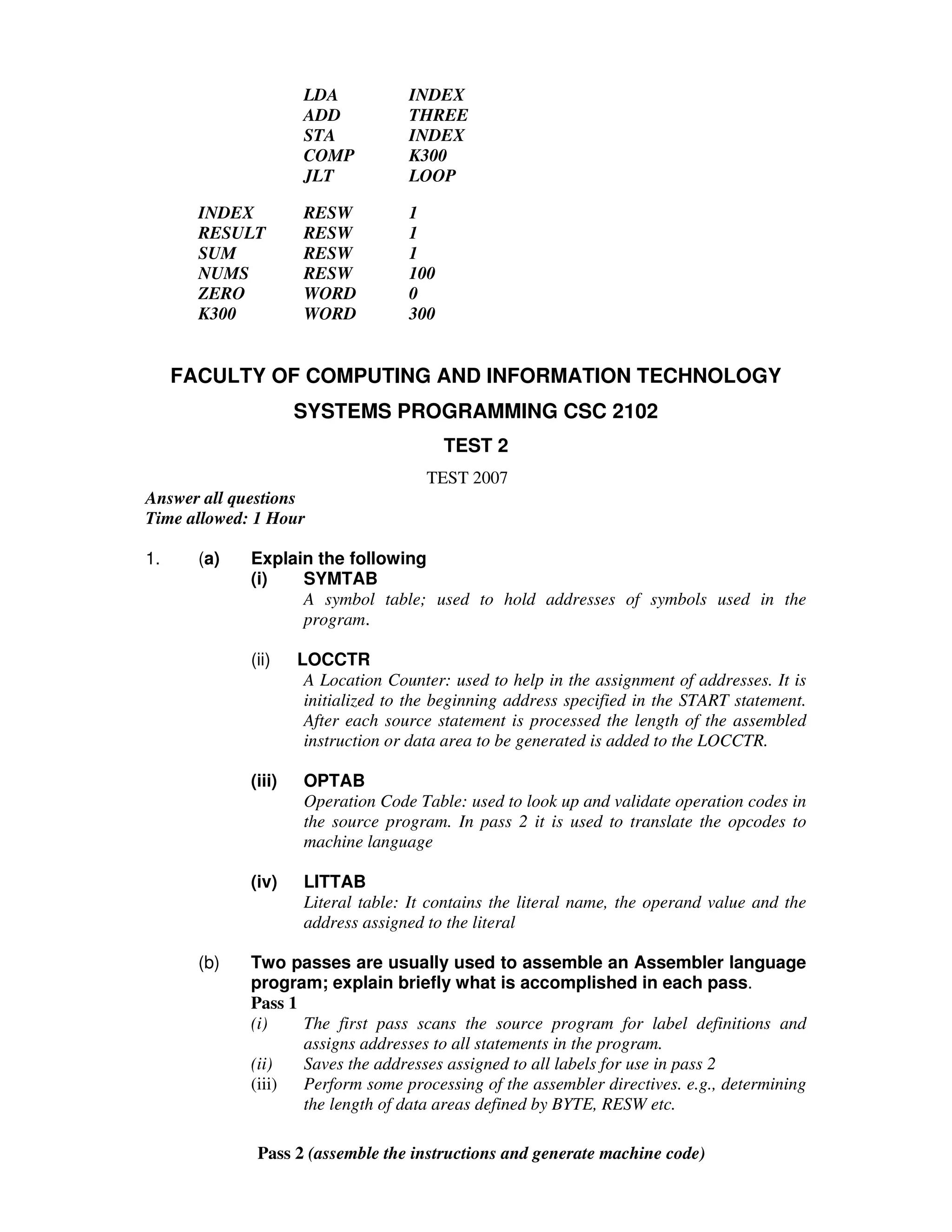 Examinable Question and answer system programming | PDF