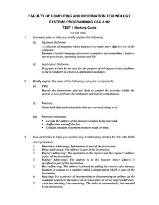 Examinable Question and answer system programming | PDF