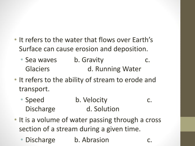 Test Questions ES.pptx Grade 11 STEM Strand | PPTX | Geology | Science