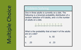 Discrete Probability Distribution Test questions slideshare | PPT