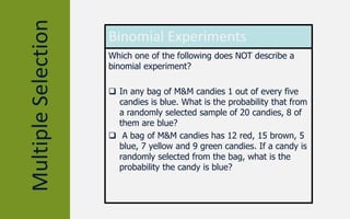 Discrete Probability Distribution Test questions slideshare | PPT