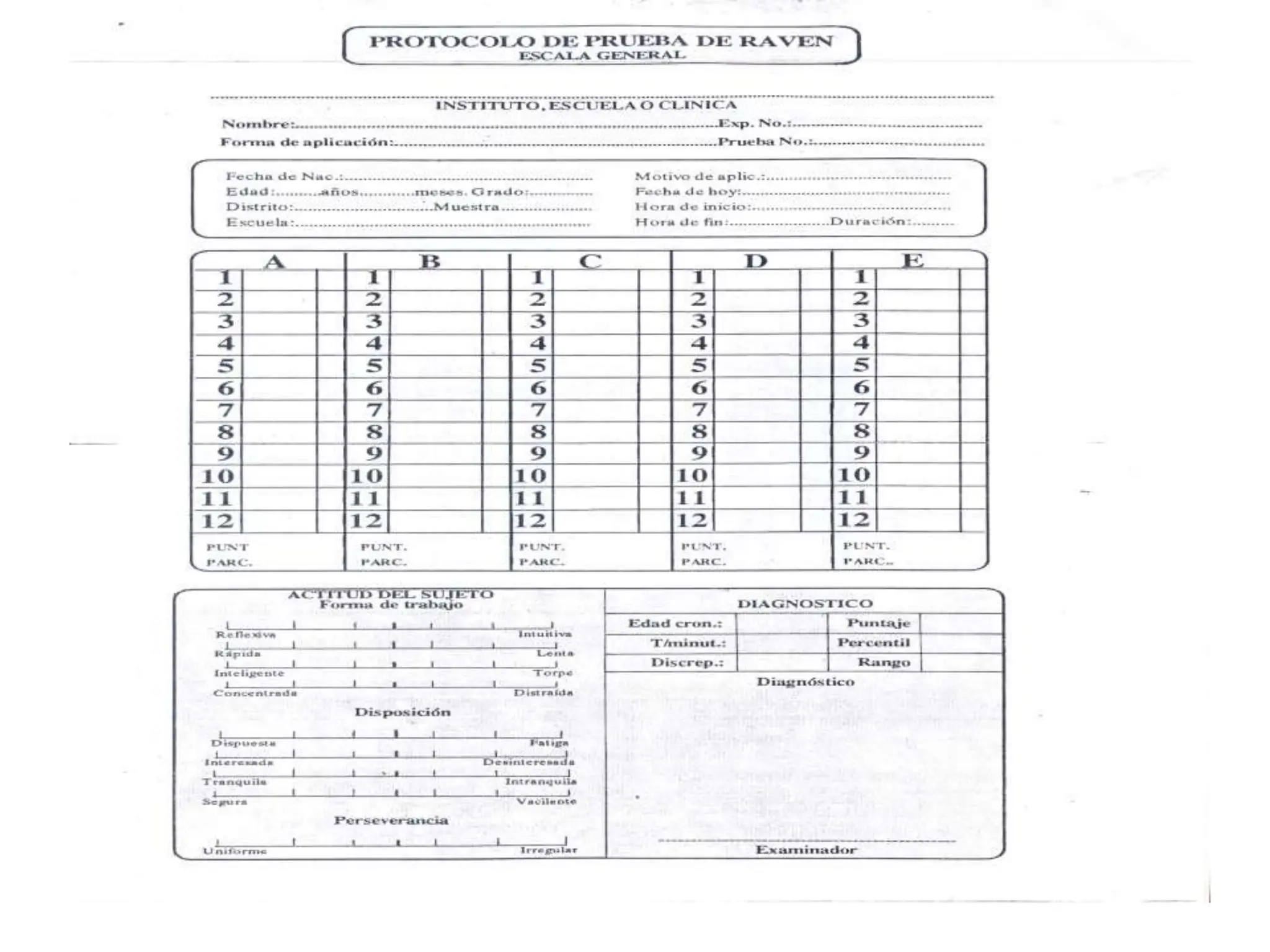 Test_Raven Test de matrices progresivas de raven | PPT