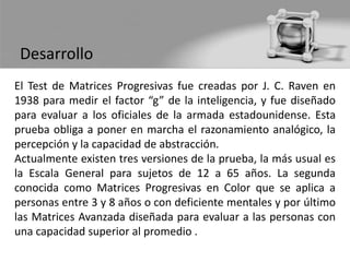 Test_Raven Test de matrices progresivas de raven | PPTX