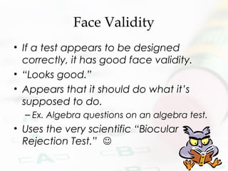Test Reliability and Validity | PPT