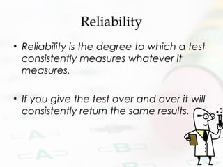 Test Reliability and Validity | PPT