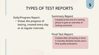 Test Reporting writing in Software Testing | PPTX