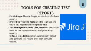 Test Reporting writing in Software Testing | PPT