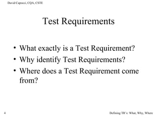 Test Requirements | PPT