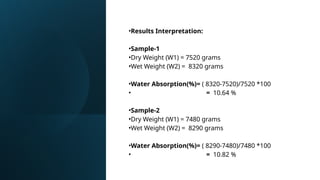 Test result analysis of permeable concrete. | PPTX