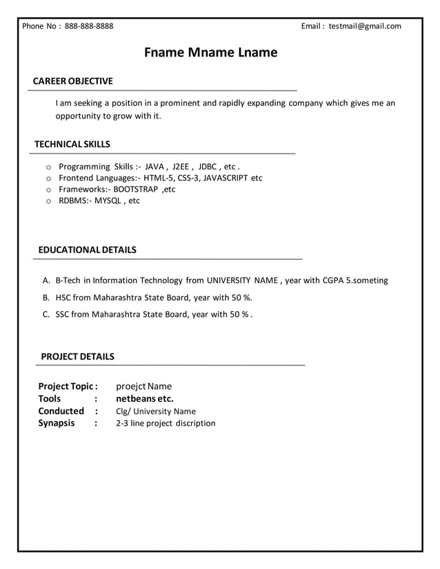 Test resume | PDF