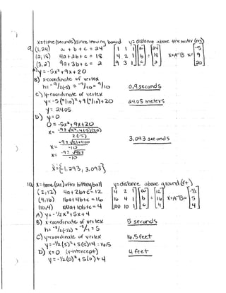 Chapter 5 Test Review - Quadratics | PDF