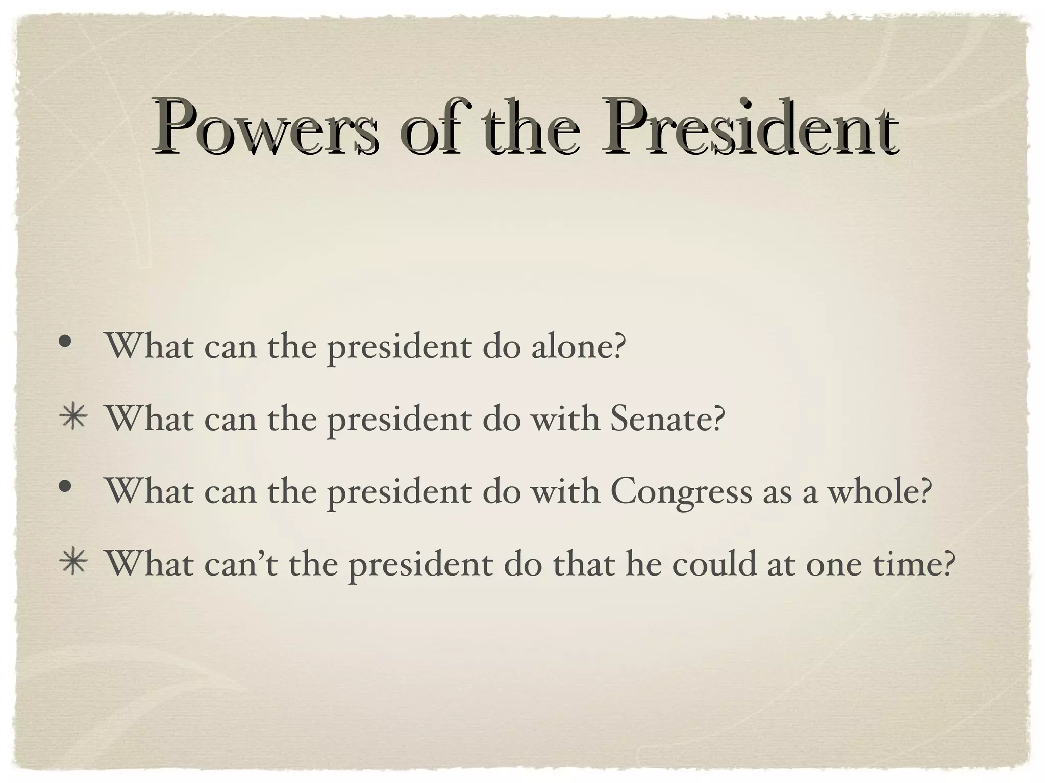 AP Executive Branch Test | PPT