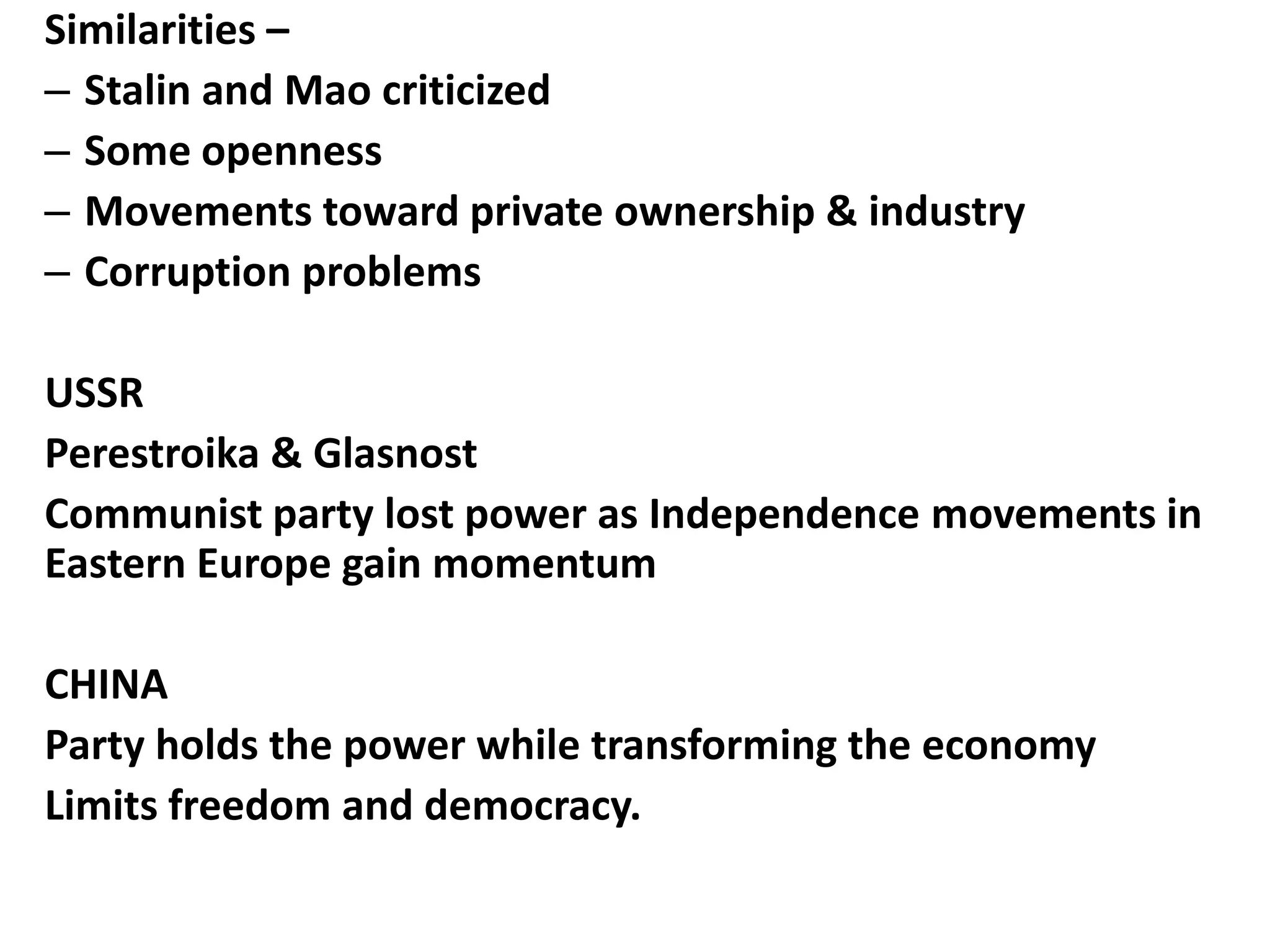 Test review world communism | PPTX