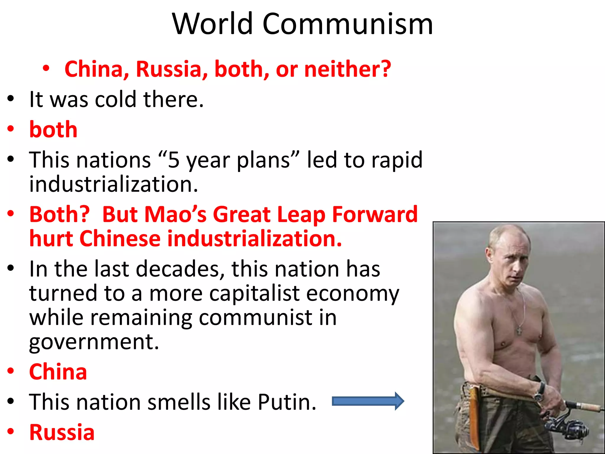 Test review world communism (2014) (1) | PPTX
