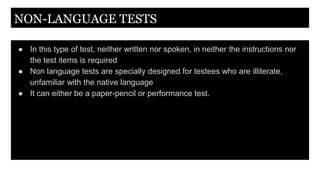 Types of Psychological Test | PPT