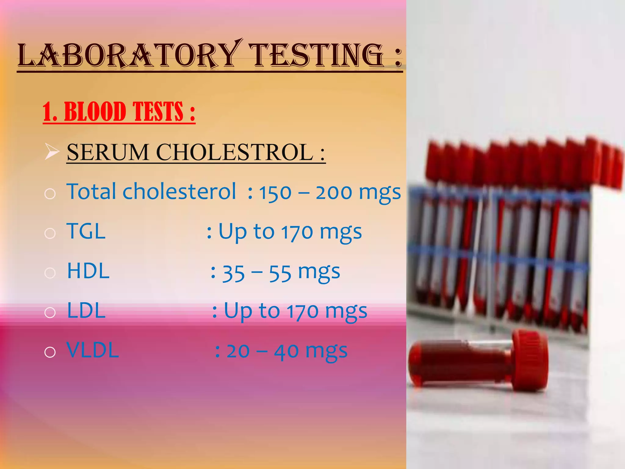 Tests associated with cardiac disorders | PPTX